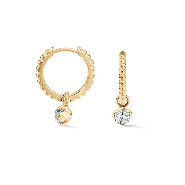 DOWER & HALL Vermeil Orissa Hoops With White Topaz - Gold