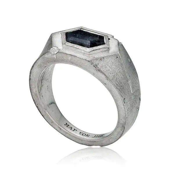 CARTOGRAPHY Diamond Ring In Sterling Silver - Black/grey/silver
