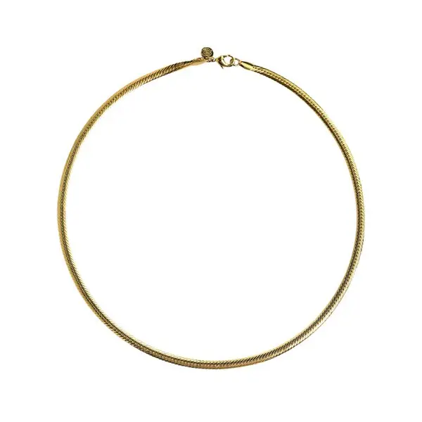 MISS CECILIA Herringbone Snake Chain Necklace - Gold