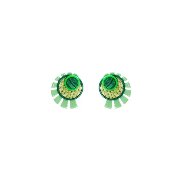 GISSA BICALHO Acrylic Sunshine Earrings - Green