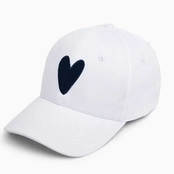 TRELLE Baseball Cap With Embroidered Heart - White