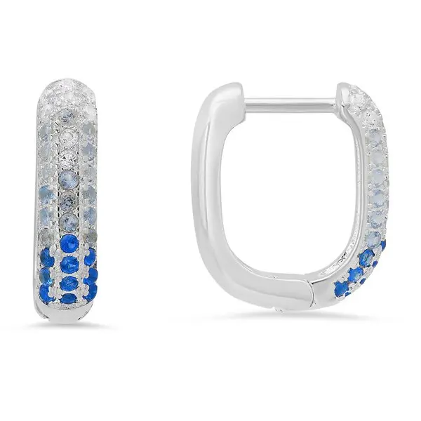 KYLIE HARPER Hoop Earrings With Cubic Zirconia - Silver