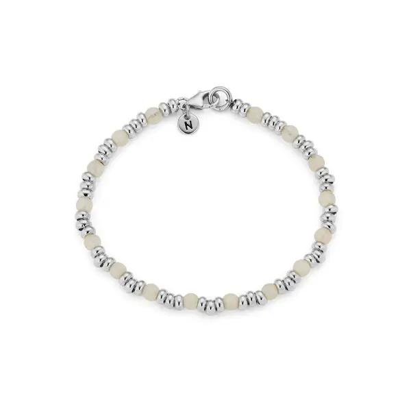NELLOU JEWELLERY Gemstone And Sterling Silver Bracelet - White/silver