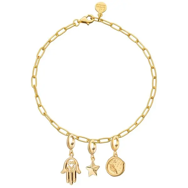 LILY CHARMED Plated Luck & Magic Oval Link Charm Bracelet - Gold