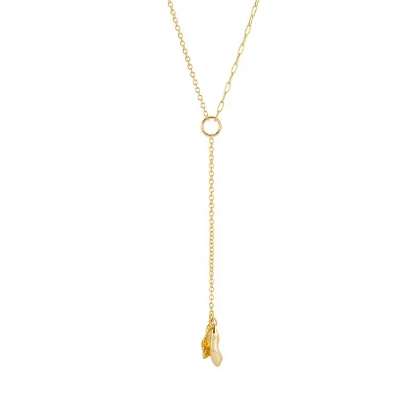 POTOSKA Lasa Lariat Mix Chain Necklace - Gold