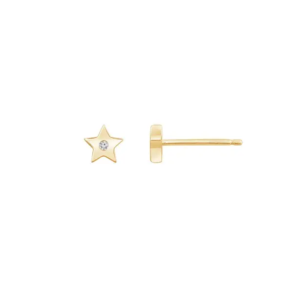 DIAMONBLISS Marilyn Monroe Star Stud Earrings - Gold