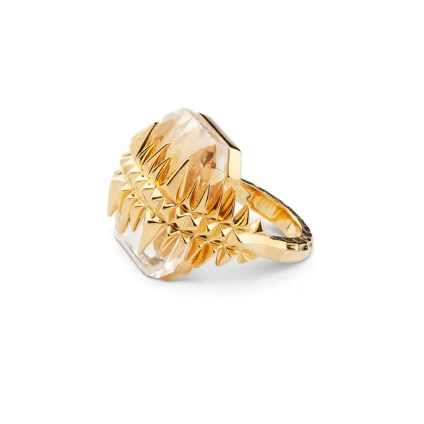 KASUN LONDON Sea Glacier Ring White Topaz - Gold