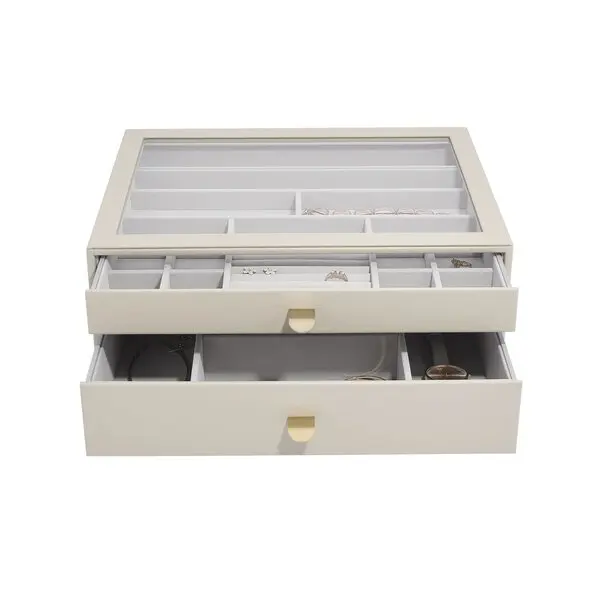 STACKERS Supersize Jewelry Display Box Set Of Two Drawers - Black