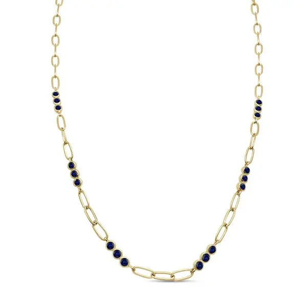 CLEMENCE WREN Blue Sapphire And Gold Necklace - Blue/gold