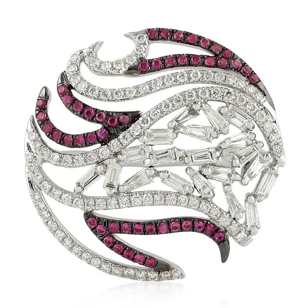 ARTISAN 18k White Gold Pink Sapphire And Diamond Ring - White/pink
