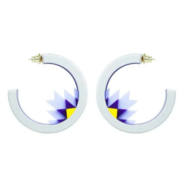 GISSA BICALHO Kuntur Hoop Earrings - Yellow