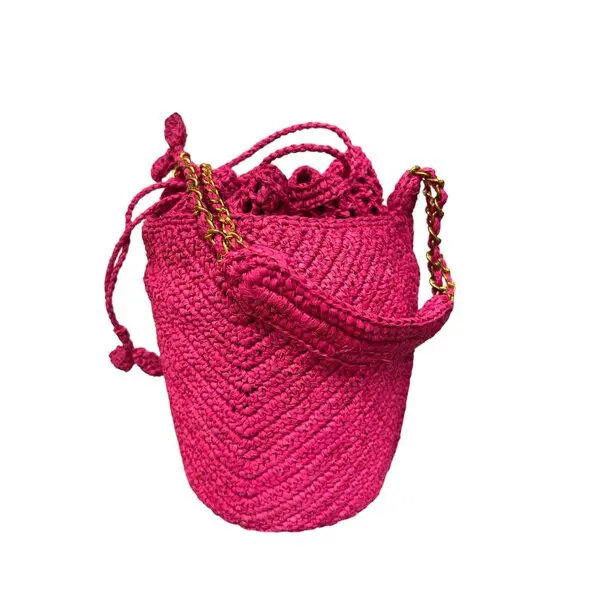 ZANATANY CONCEPTS Bucket Bag With Chain Strap - Pink