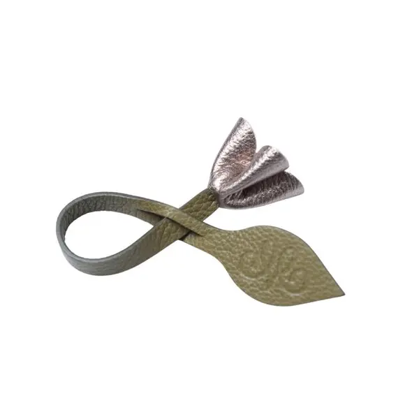 MAESE PLACE Leather Tulip Charm - Gold
