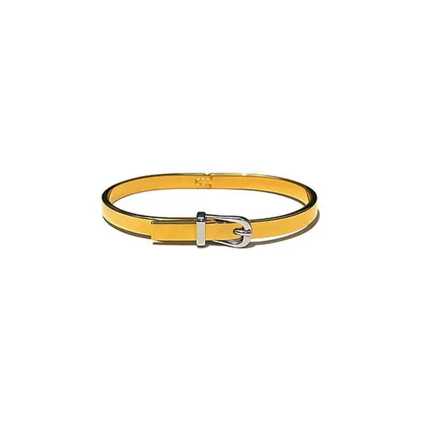 MONARCH Belt Buckle Cuff Bracelet - Gold/silver