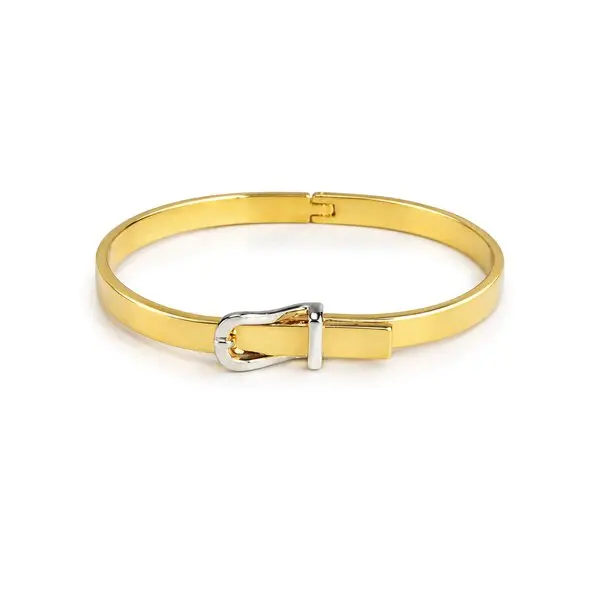 MONARCH Belt Buckle Cuff Bracelet - Gold/silver