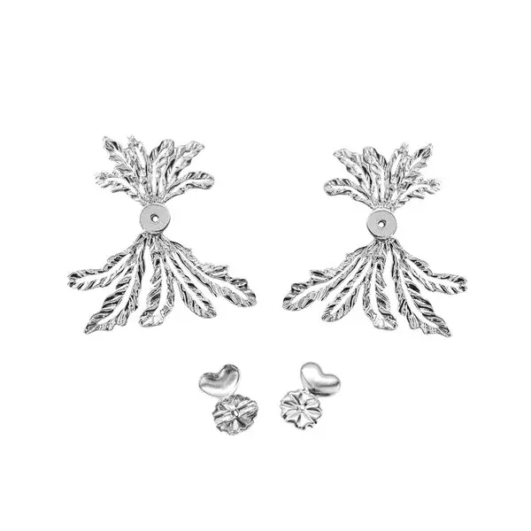 BELLATRICK Tropical Detachable Earrings - Silver