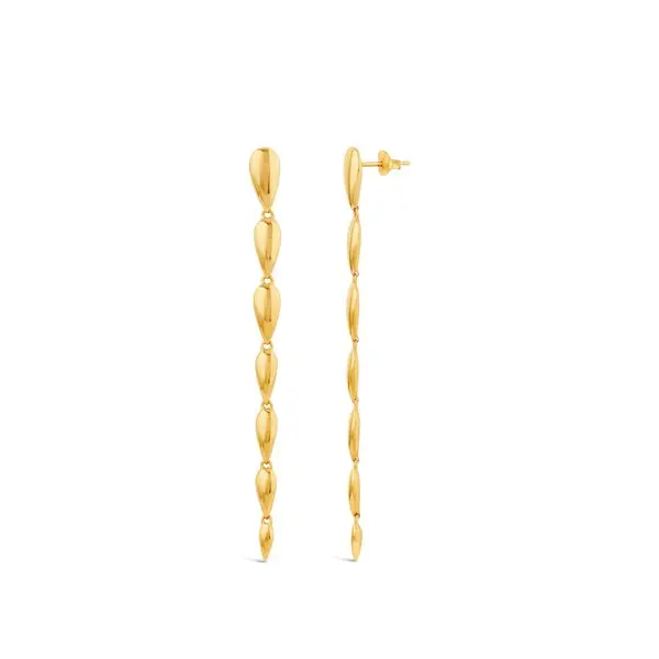 DINNY HALL Sunbeam Column Drop Earrings - Gold