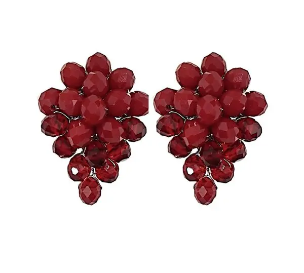 Fairchild Baldwin Pear Ruby Earrings - Red