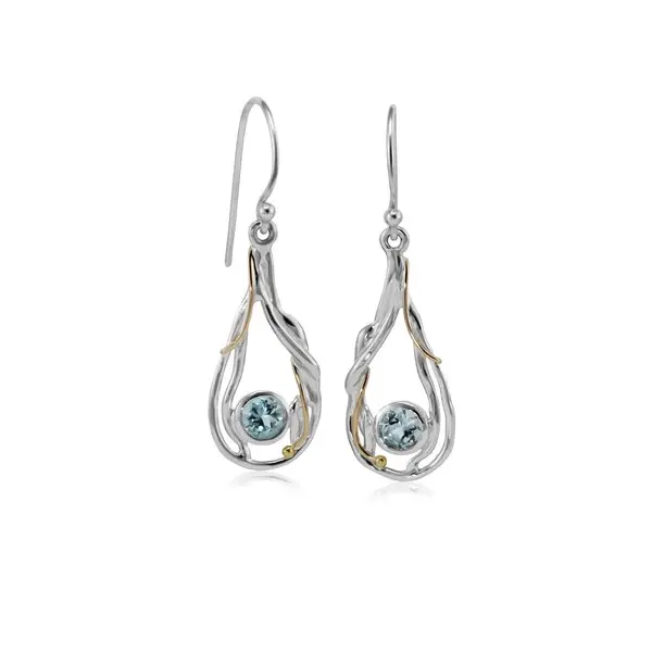 ISLA SILVER Topaz Drop Earrings - Blue/silver