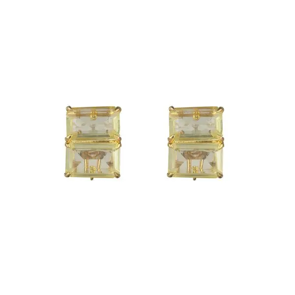 Bounkit Olivia Stud Earrings - Yellow