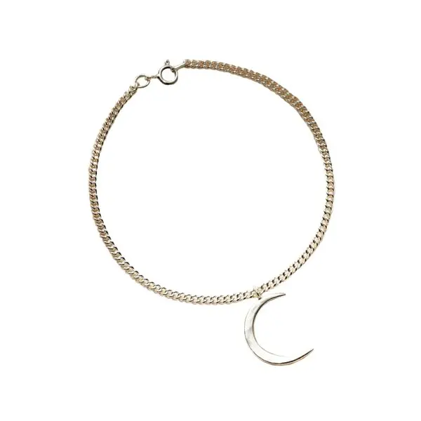 POSH TOTTY DESIGNS Sterling Crescent Moon Charm Bracelet - Silver