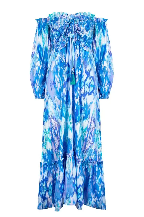 SOPHIA ALEXIA Sea Dream Mykonos Maxi Dress - Blue