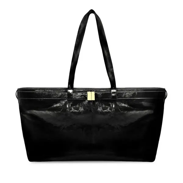 APATCHY LONDON Esme Crinkle Patent Bag - Black