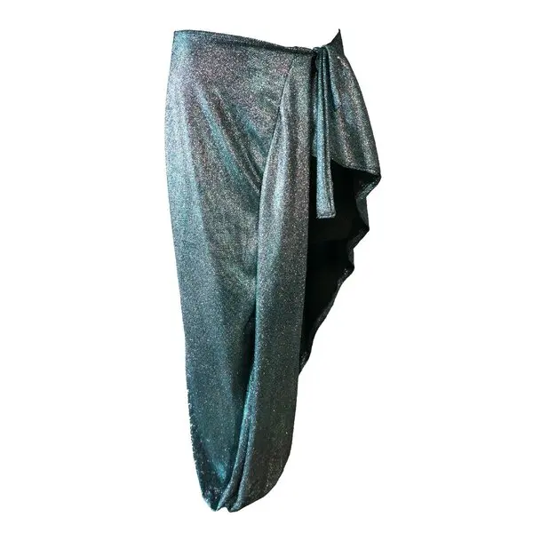 FORMULA S7 Shimmer Asymmetrical Sarong Skirt - Blue