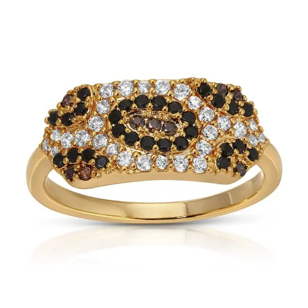 NATIVE GEM Maneater Leopard Id Ring - Brown