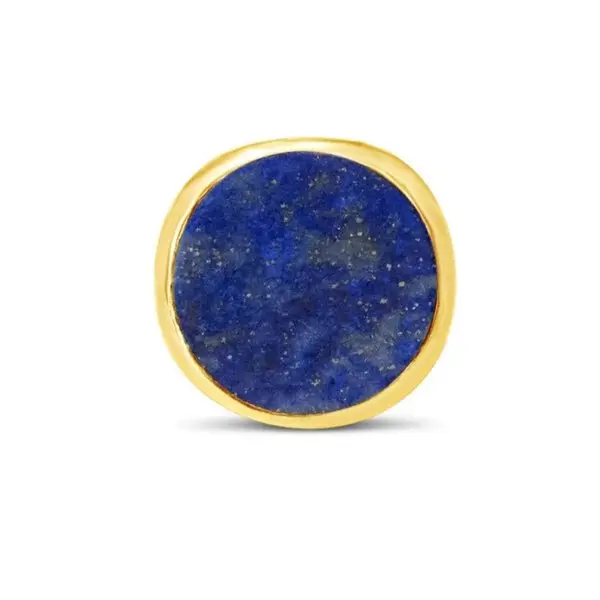GEM BAZAAR JEWELLERY Lapis Lazuli Vermeil Ring - Blue/gold