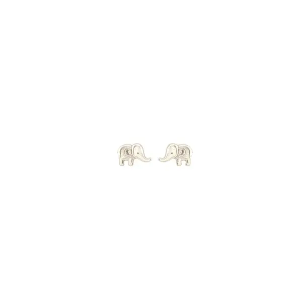 Kris Nations Elephant Stud Earrings - Silver