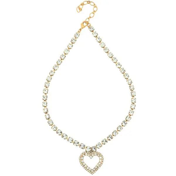 THE PINK REEF Heart Crystal Necklace - Pink