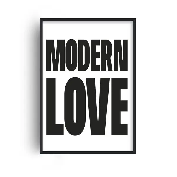 FANCLUB Modern Love Minimalist Romantic Art Print - Black