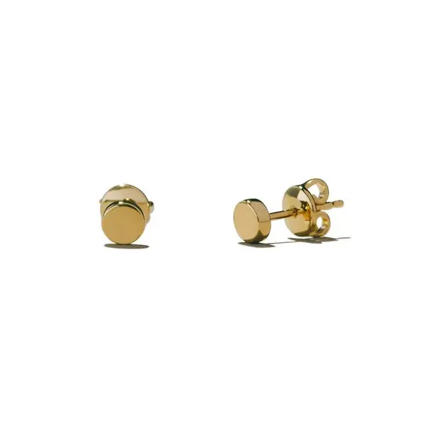 ONI Round Stud Earrings - Gold