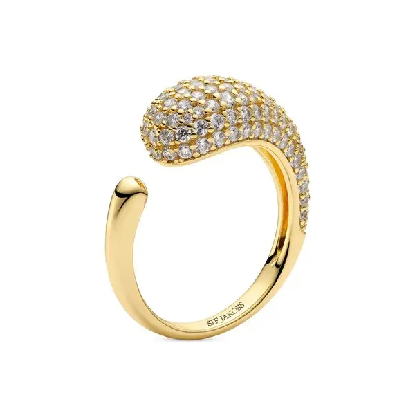 SIF JAKOBS JEWELLERY Goccia Piccolo Plated Ring - Gold