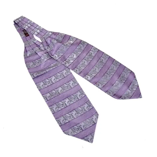 DAVID WEJ Self Tie Paisley Cravat - Purple