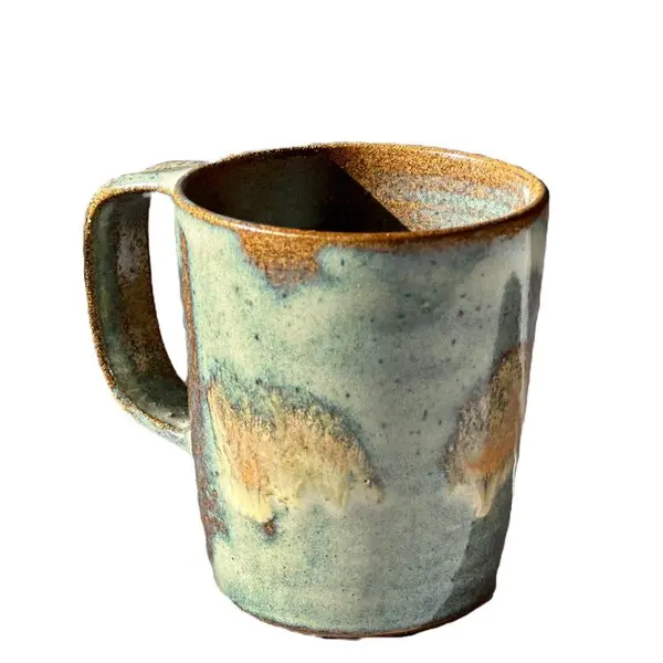 CLAY AND LIMES Green / Grey / Blue Handmade Ceramic Coffee Mug