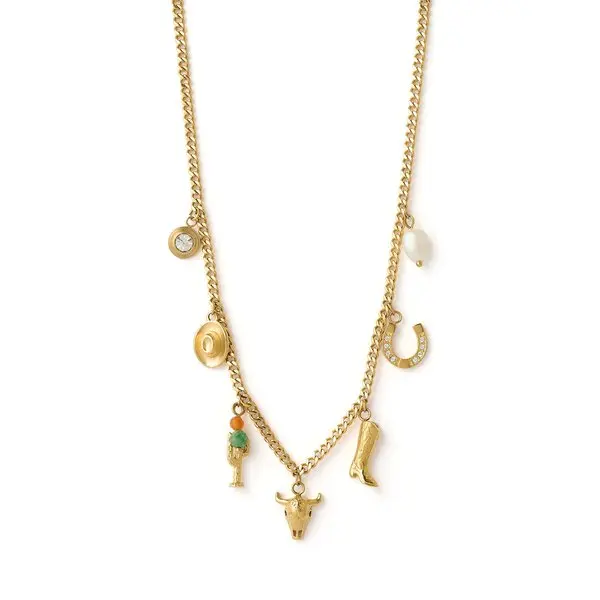 ARMS OF EVE Rodeo Charm Necklace - Gold