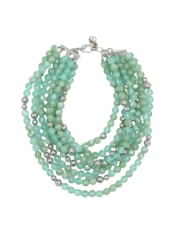 SITA NEVADO Sciame Beaded Necklace - Green