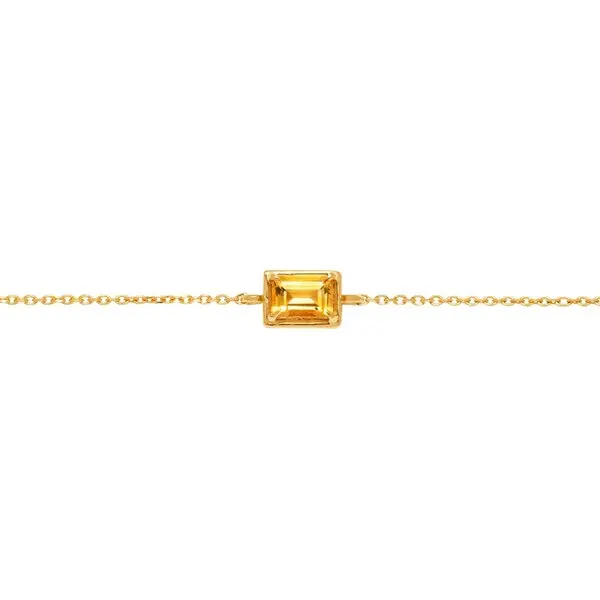BELINDA JEWELZ Citrine Birthstone Bolo Bracelet - Orange