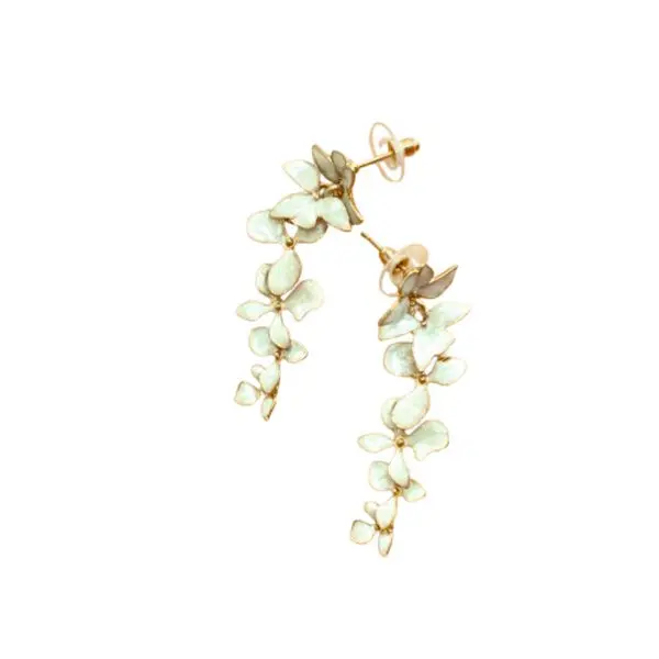 ROZ Gelincik Dangle Earrings - White/yellow