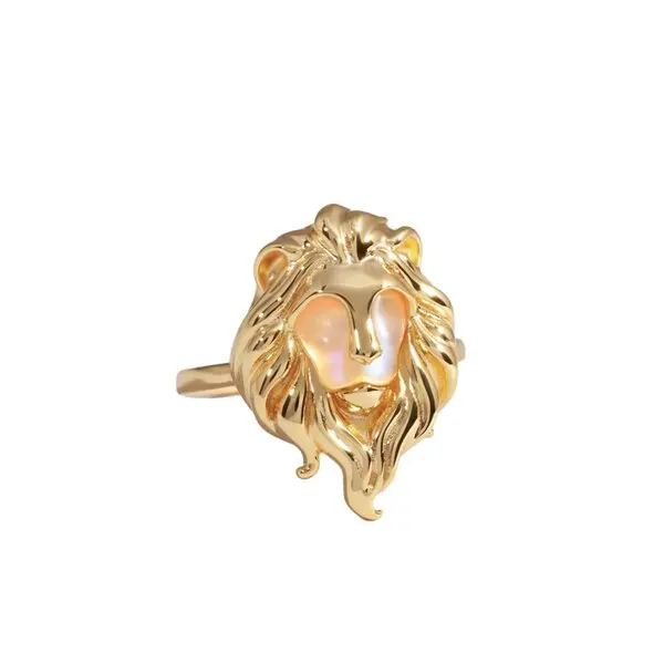 MARIE JUNE JEWELRY Lion Moonstone Ring - Gold