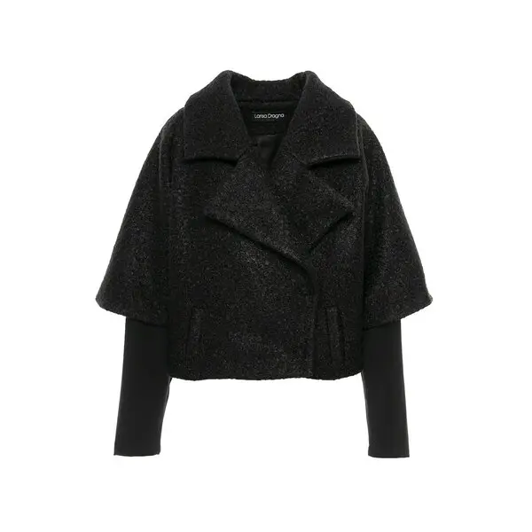 LARISA DRAGNA Faux Fur Jacket With Double-sleeve Effect