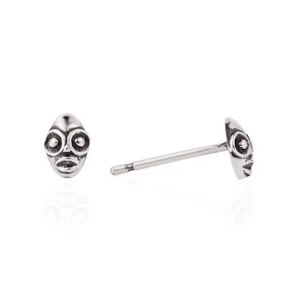 LEE RENEE Tiny Voodoo Ghede Earrings - Silver