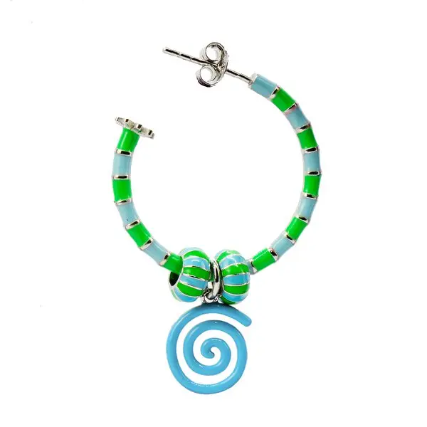PINNOLE Panta Rei Earring Mix Single - Green/blue
