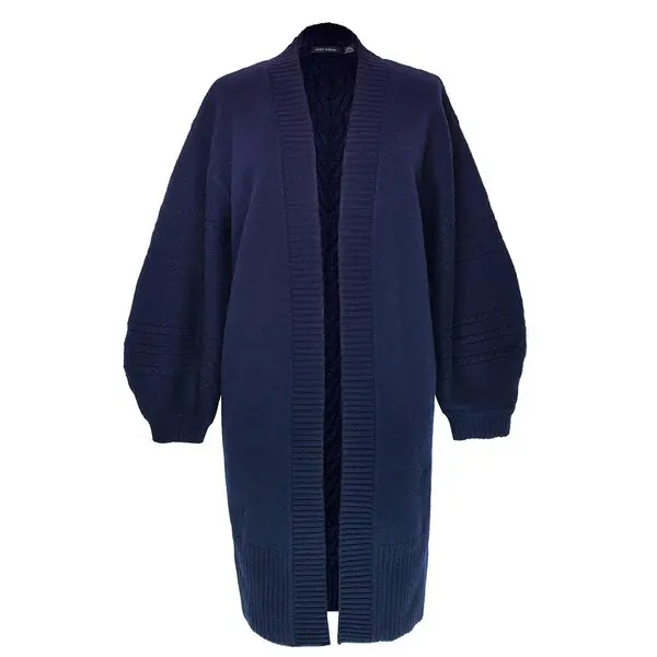 EMMA WALLACE Althea Fine Knit Merino Wool Cardigan