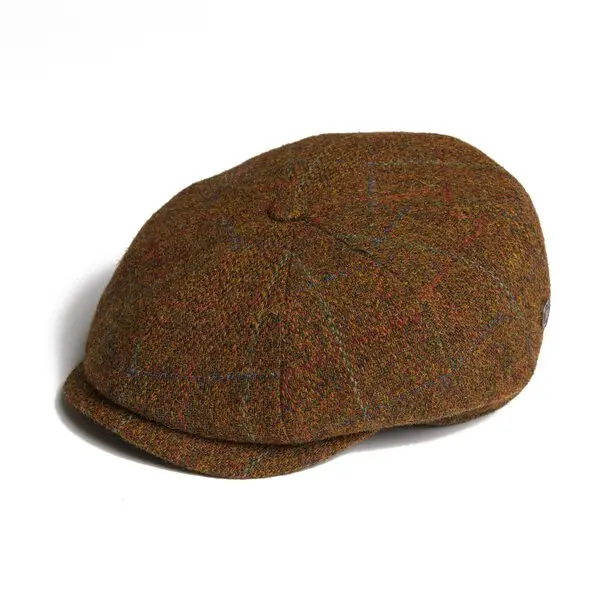 DASMARCA HATS Harrison Savanna Harris Tweed Newsboy Cap - Brown