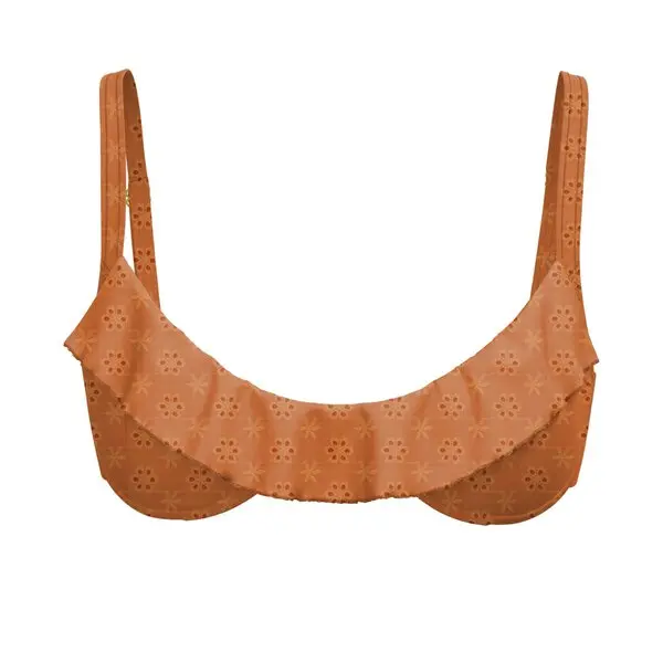 BLACKBOUGH SWIM Makayla Frilled Underwire Bikini Top - Orange
