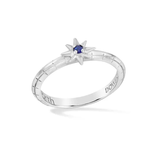 DOWER & HALL Sterling Silver Ring With Sapphire - Silver/blue
