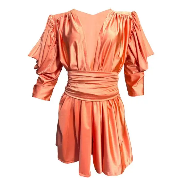 JULIA CLANCEY Gloria Bermuda Jumpsuit Set - Orange